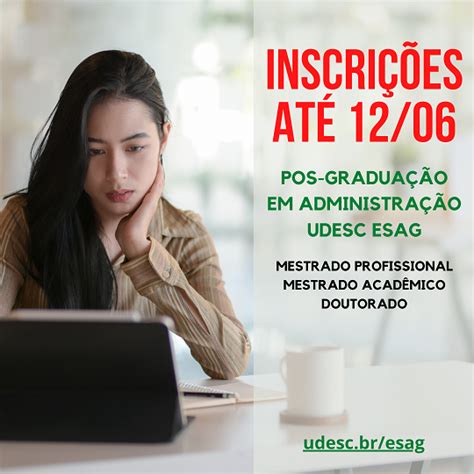 Notícia Seleção para mestrado e doutorado em Administração da Udesc