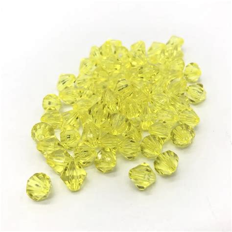 Cuentas De Cristal Acr Lico Bicono Facetado Cuentas Redondas