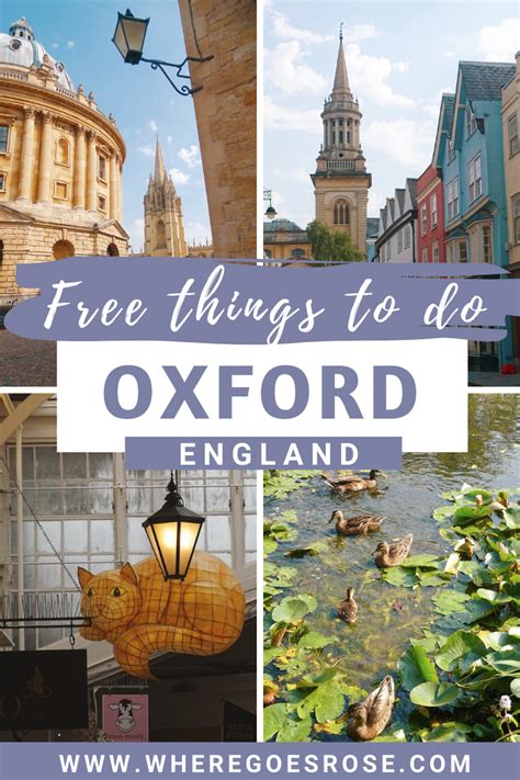 32 Free Things To Do In Oxford On A Budget Where Goes Rose Oxford