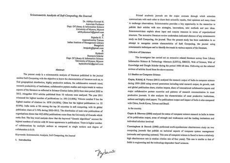 pdf scientometric analysis of soft computing the journal