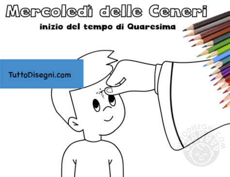 Mercoledì delle Ceneri disegno per bambini TuttoDisegni