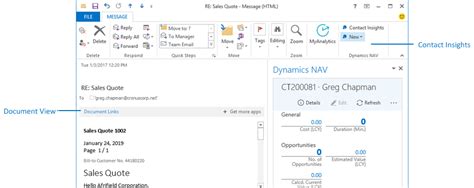 setting up the office add ins for outlook inbox integration dynamics nav microsoft learn
