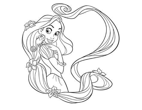 Coloriage Raiponce à imprimer sur ColoriageEnfant