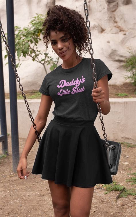 Daddys Little Slut Shirt Daddys Lil Fuck Toy Bdsm Dom Etsy