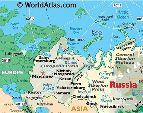 Urals Mountains Map