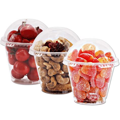Buy Aatriet 9 Oz Clear Plastic Cups With Domes 25 Sets Dessert Cups