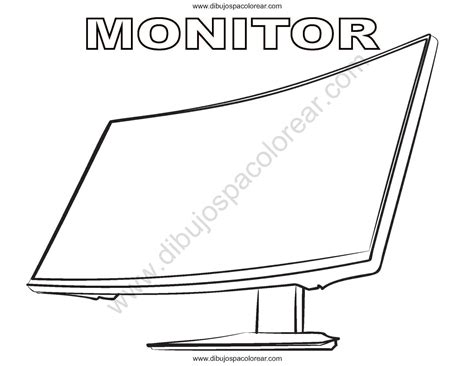 Dibujo De Monitor De Computadora Para Colorear