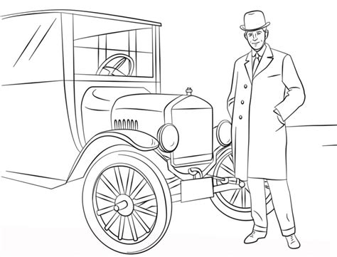 Coloriage Voiture Ford T L Charger Et Imprimer Gratuit Sur