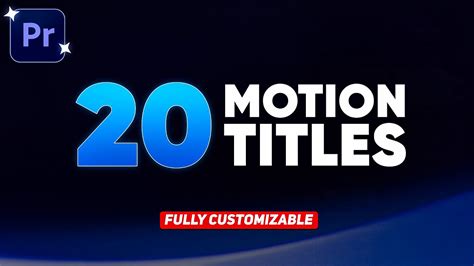 20 Motion Title Templates For Adobe Premiere Pro MOGRT YouTube