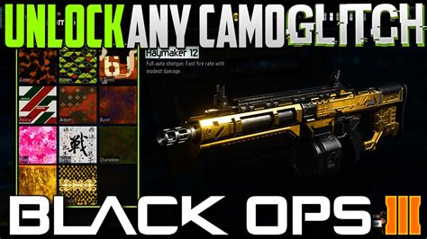 Black Ops New Camo Glitch Tutorial Any Black Market Gold