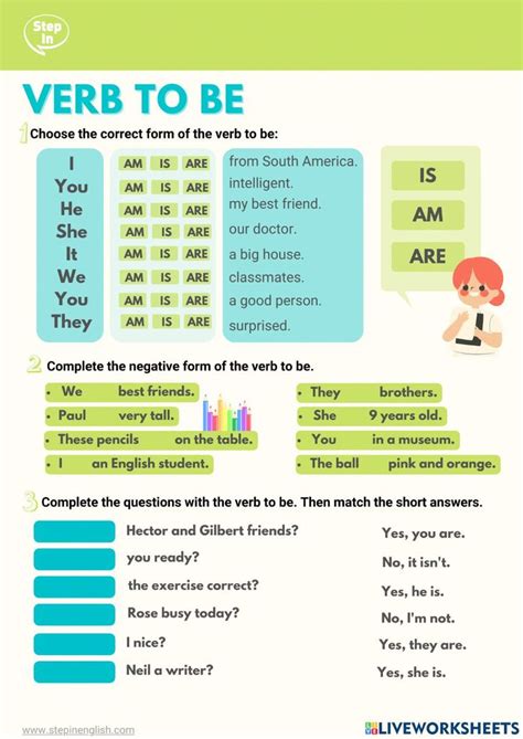 Ejercicio Interactivo De Verb To Be Present Tense English As A