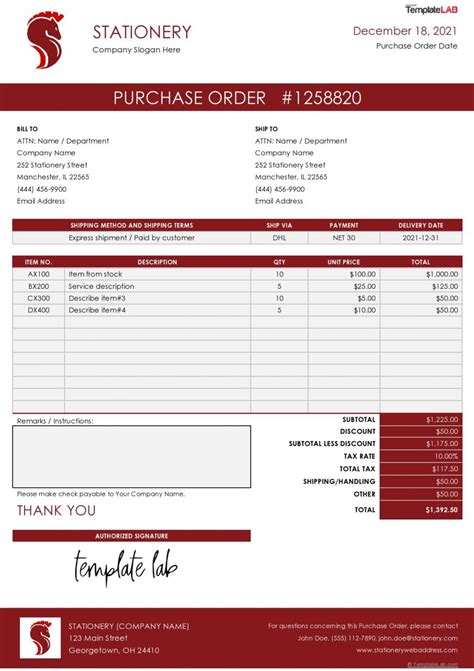 Plantilla Orden De Compra Word Gratis Image To U