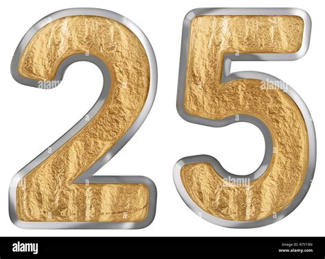 Numeral 25 Twenty Five Isolated On White Background 3d Render Stock