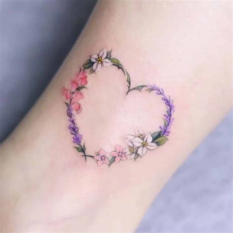 30 Delicate Tiny Flower Tattoo Ideas HowLifeStyles Heart Flower