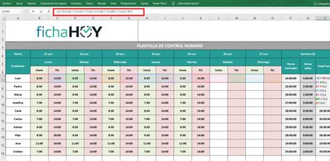 Plantilla En Excel Para El Calculo De Horas Extras Control De Porn