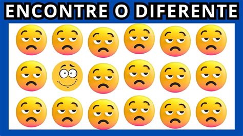 Descubra O Emoji Diferente Encontre O Emoji Diferente Hora Do