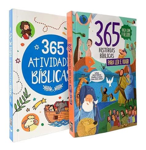 Kit Infantil 365 Histórias Bíblicas 365 Atividades Bíbli