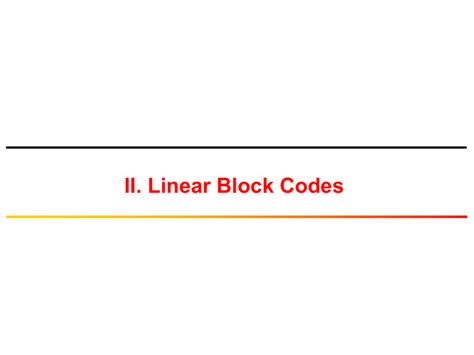 linear block codes 2