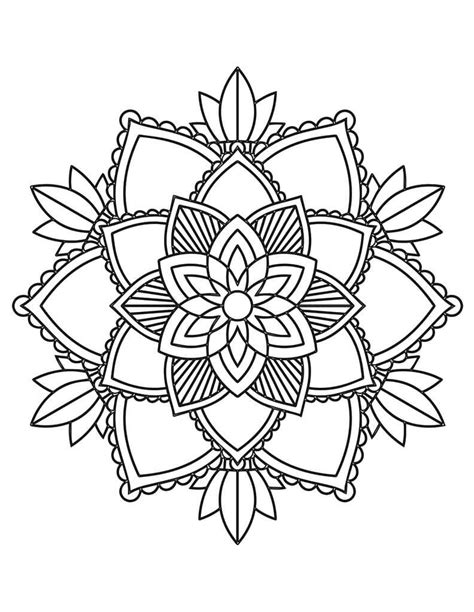 Coloriage Mandala Fleur télécharger et imprimer gratuit sur