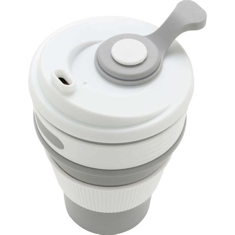 Faltbarer Silikon Becher Grau Silikon Pp G Als Werbegeschenke
