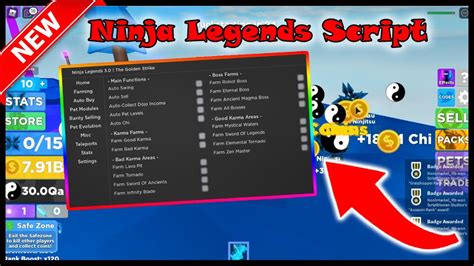 Ninja Legends Script OP Auto Rank Up AutoFarm Unlock All