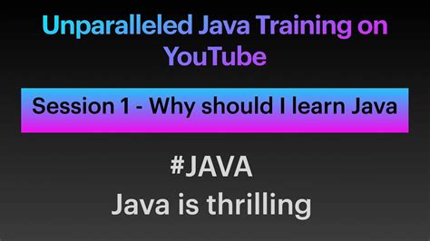 why should i learn java youtube