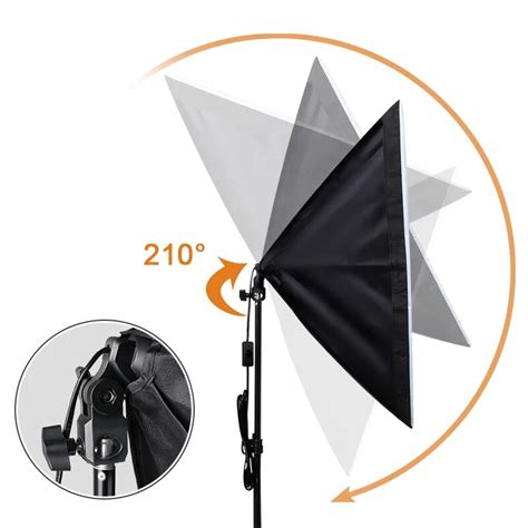 Boîte à lumière Kit d éclairage Softbox avec ampoule LED 30W 5500K