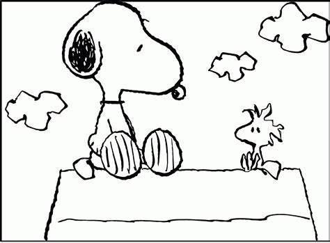 Snoopy Hug Woodstock Tight Coloring Pages Free Printable Coloring Pages