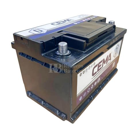 Batería arranque 12 Voltios 75 Amperios Cema CB75 0 Derecha