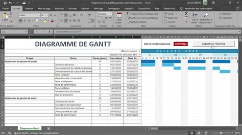 Diagramme De Gantt Sur Excel YouTube