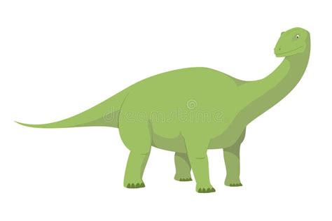 Ejemplo Del Vector Del Diplodocus En El Estilo De La Historieta Para