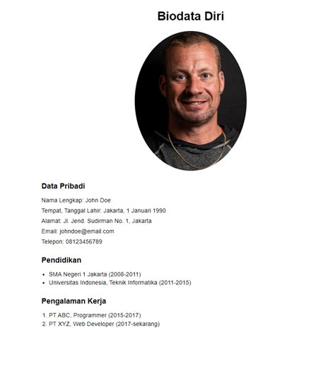 Cara Membuat Biodata Diri Dengan Html Sederhana Dan Keren NBKomputer