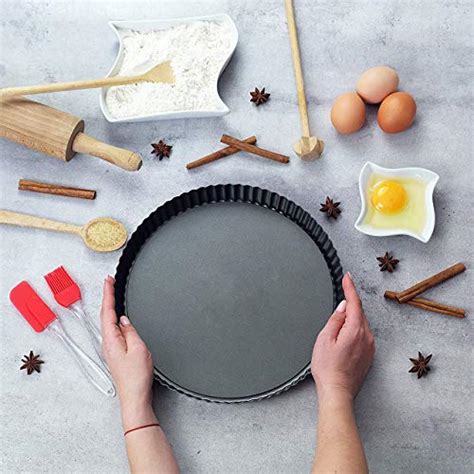 Yamteck Lot de 4 mini moules à tarte ronds de 28 9 cm 22 9 cm avec