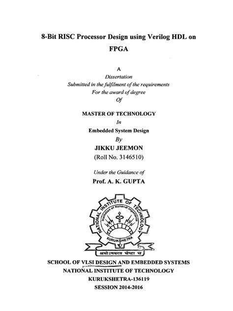 bit risc processor design using verilog pdf central processing unit microprocessor