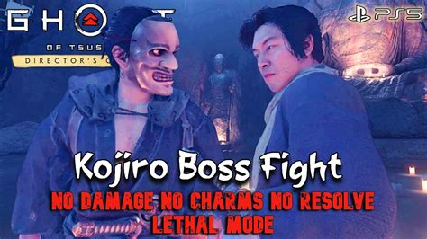 Ghost Of Tsushima Kojiro Boss Fight NO DAMAGE NO CHARMS NO RESOLVE