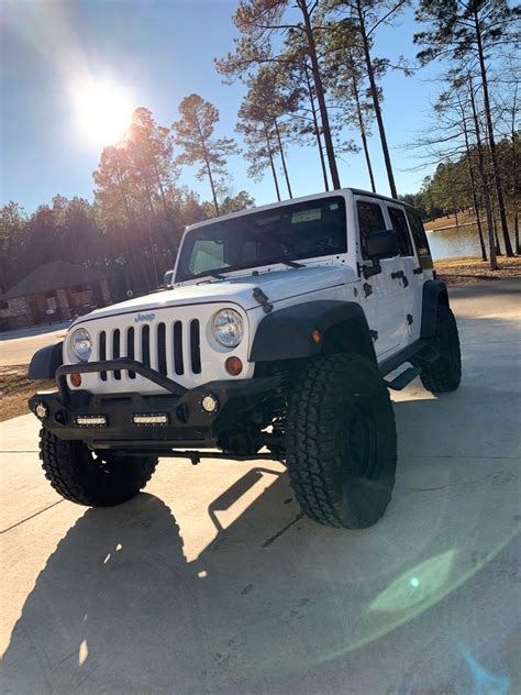 White Jeep Wrangler With Black Roof Lifted Inches White Jeep