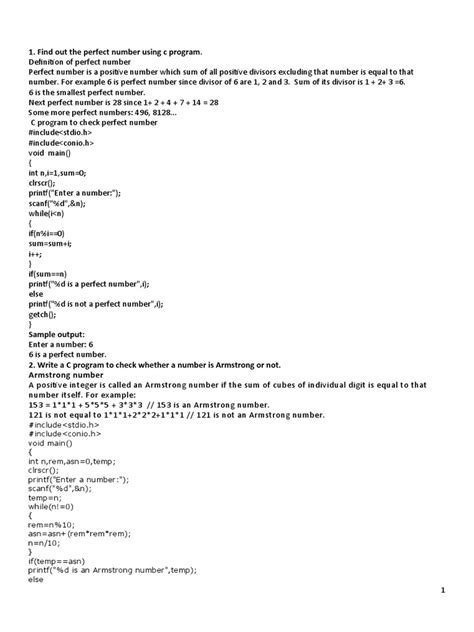 find out the perfect number using c program pdf matrix mathematics mathematics