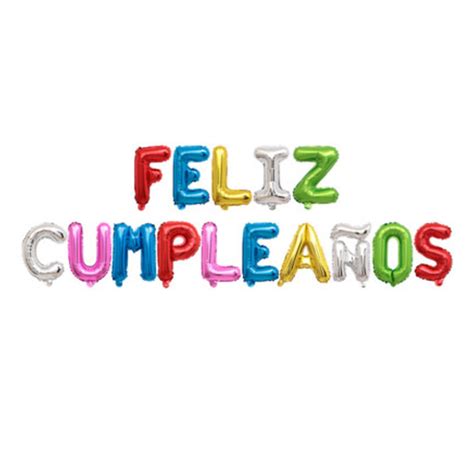 Inch Spanish Feliz Cumpleanos Sets Foil Letter Balloon