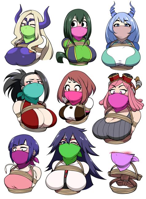 Uraraka Ochako Asui Tsuyu Yaoyorozu Momo Mount Lady And Midnight