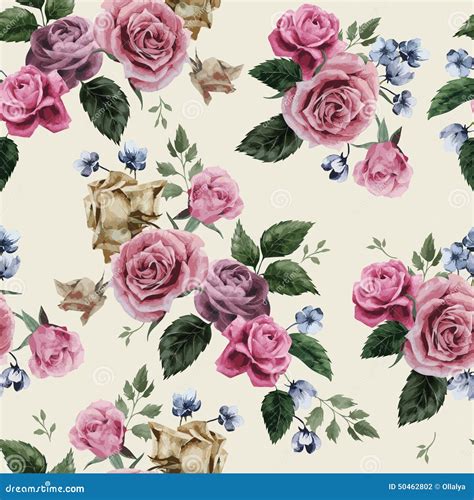Teste Padrão Floral Sem Emenda As Rosas Cor de rosa No Fundo Claro
