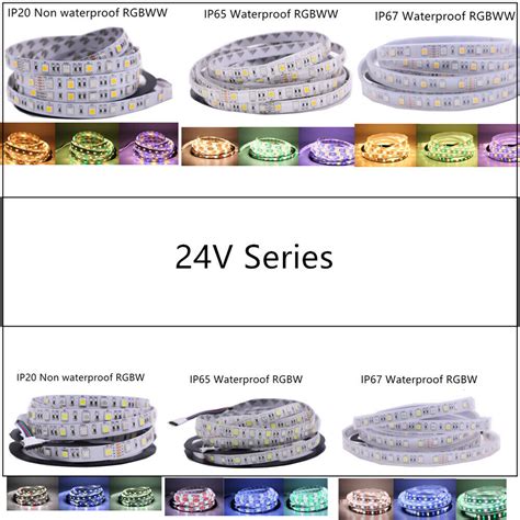 SMD 5050 RGB CCT LED Strip Waterproof 12V 24V CCT RGBW White String