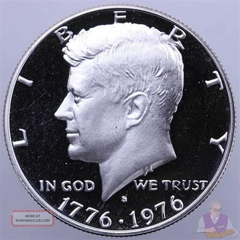 1976 S Kennedy Half Bicentennial Dollar Gem Deep Cameo Cn Clad Proof Coin