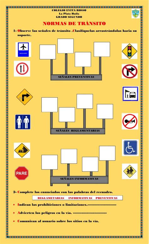 A Yellow Poster With Many Different Signs On It