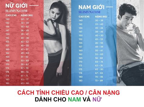 Cách tính chiều cao cân nặng nam và nữ giới tiêu chuẩn 2022