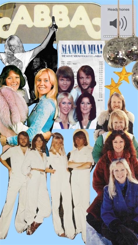 Collage Vintage Abba Mammamia S Disco Aesthetic Moodboard