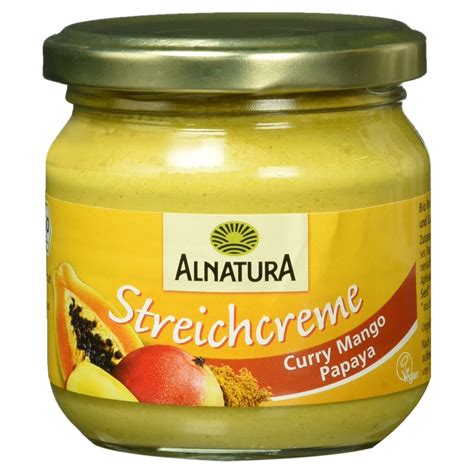 Alnatura Bio Streichcreme Curry Mango Papaya 6er Pack 6 X 180 G