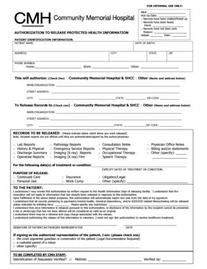 Fillable Online Authorization To Release Protected Health Information
