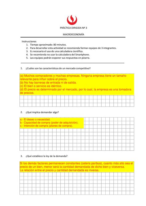AF133 Macroeconomía Práctica dirigida 03 Oferta y demanda pdf