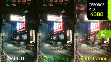 Cyberpunk Rt Overdrive Ray Tracing Vs Path Tracing On Vs Off