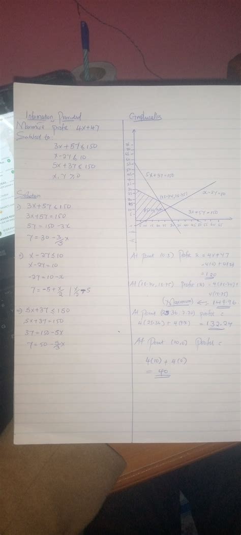 [solved] solve the following lp problem using the corner point graphical course hero